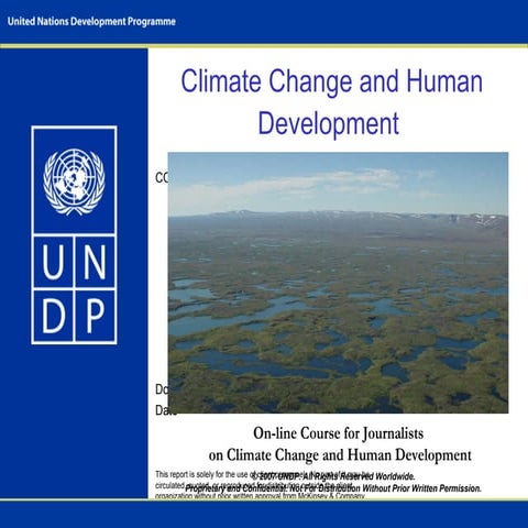 Climate Change and Human Development (On-line Course for Journalists ...