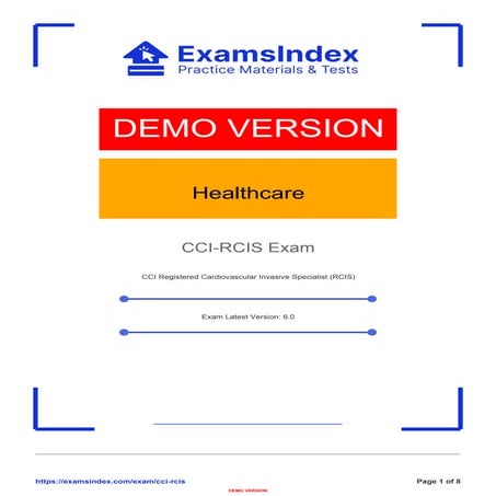 CCI-RCIS: Registered Cardiovascular Invasive Specialist Exam Guide | PDF
