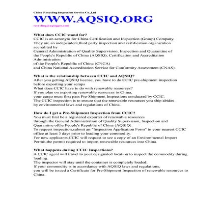 Ccic certificate | DOC