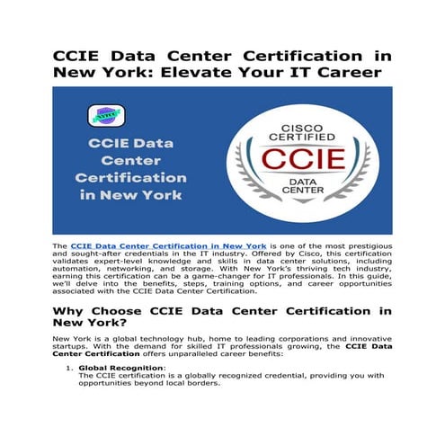 CCIE Data Center Certification in New York_ Elevate Your IT Career.docx