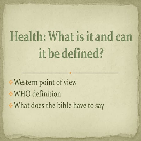 26OCT2024 - Health Talk: Adventist Health Message by Dr Dicky Ng | PPT