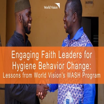 Engaging Faith Leaders in Hygiene Behavior | PDF