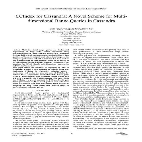 Cc Index For Cassandra A Novel Scheme For Multidimensional Range Queries In Cassandra Pdf 