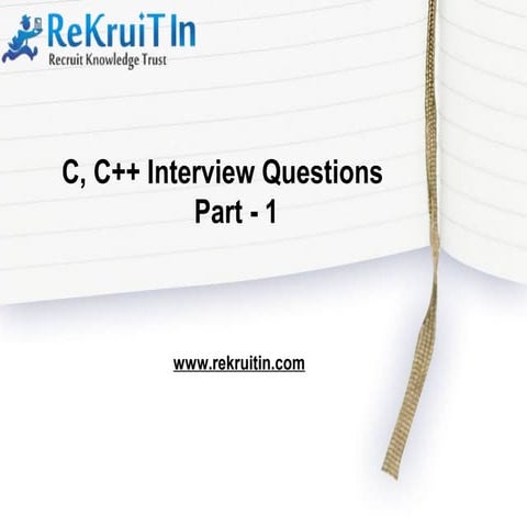 C C Interview Questions Part 1 Ppt