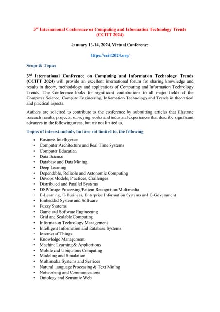 2nd International Conference on Artificial Intelligence and IoT (AIIoT 2024) | PDF