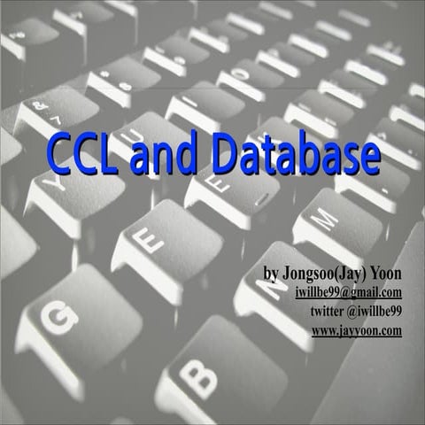 Ccl and database | PPT