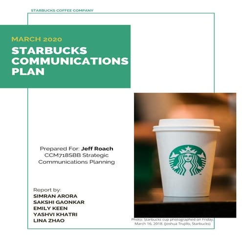 Starbucks Strategic Communications Plan | PDF