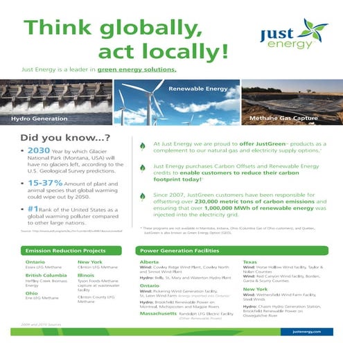 Green Message by Just Energy | PDF