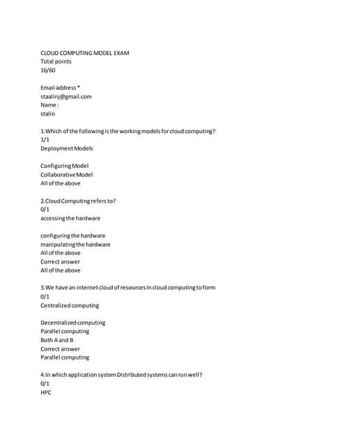 ITI COPA Cloud Computing MCQ Questions and Answers | PDF