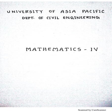Math iv | PDF