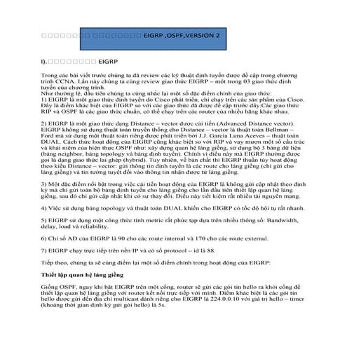 Cấu hình RIP v2 | DOCX