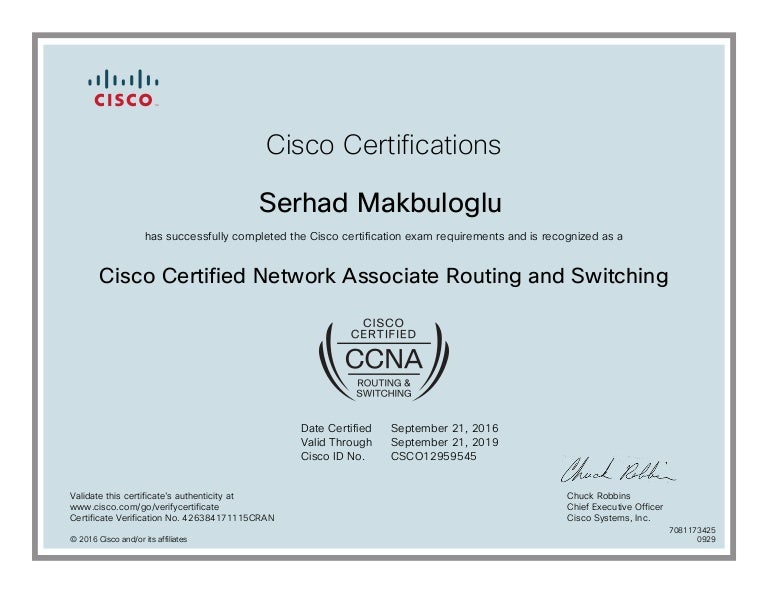 Cisco Certified Network Associate (CCNA)