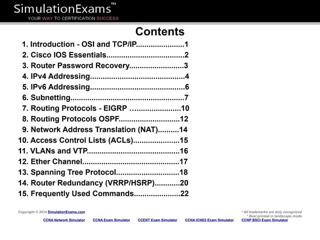 Ccna cheat sheet