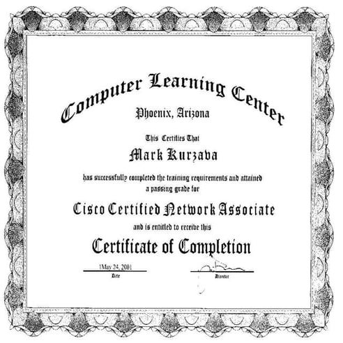 CCNA Certificate | PDF