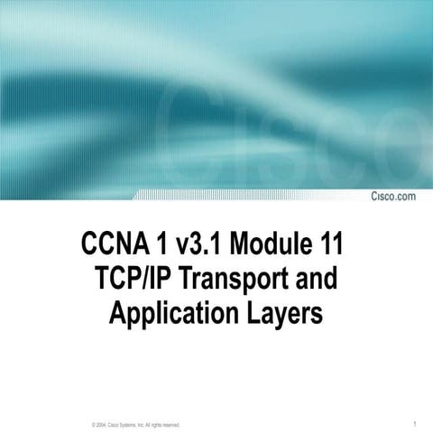 Ccna1v31 mod11 | PPT