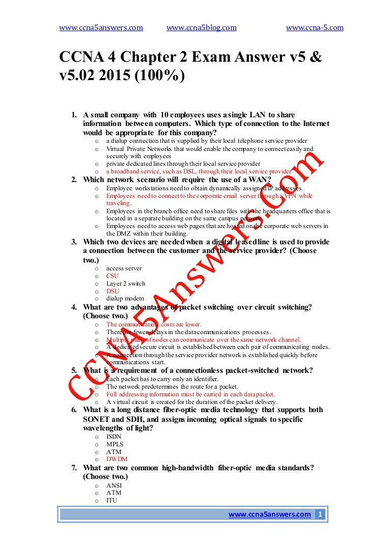 Ccna7 2 Answers