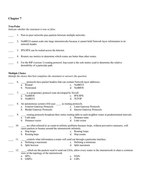 CCNA Routing Protocols Questions | PDF CCNA Routing Protocols Questions | PDF
