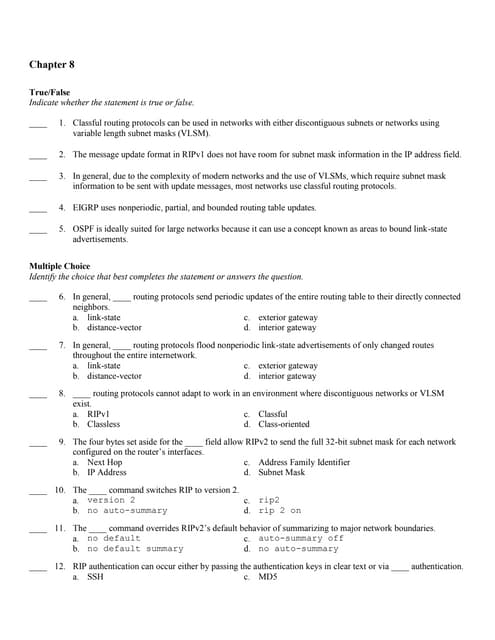CCNA Advanced Routing Protocols Questions | PDF CCNA Advanced Routing Protocols Questions | PDF