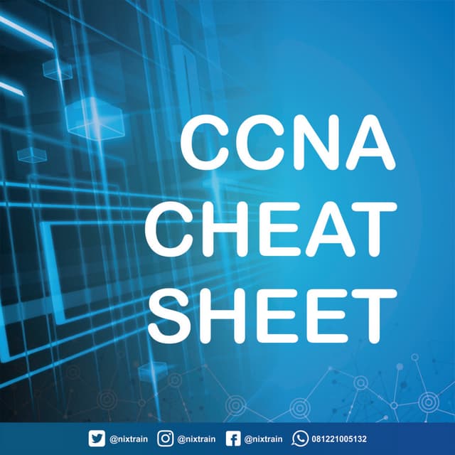 Ccna Cheat Sheet Pdf