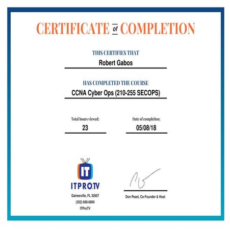 ITPRO.TV - CCNA Cyber Ops (210-255 SECOPS) Cisco Cybersecurity ...