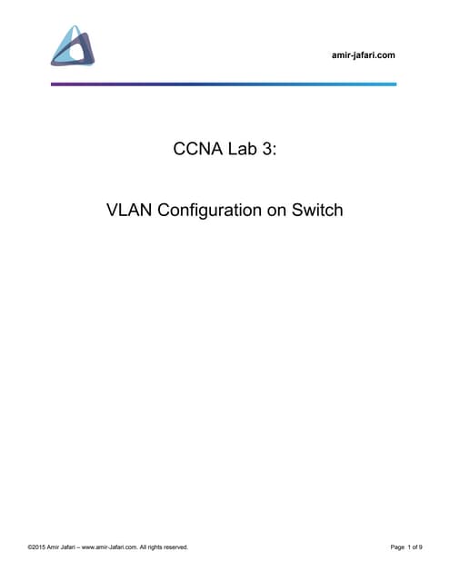 Ccna Lab 3 Vlan Configuration On Switch Pdf
