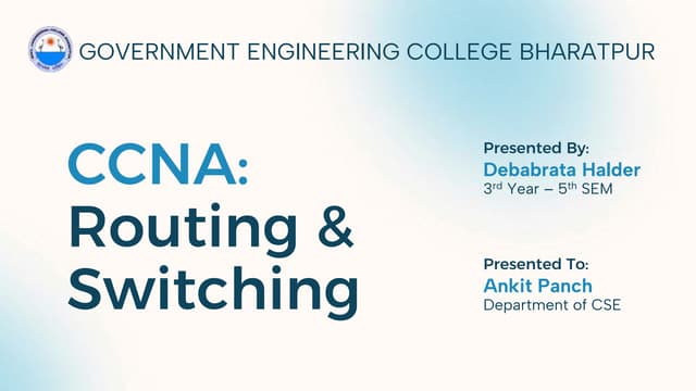 CCNA: Routing and Switching Fundamentals | PPTX CCNA: Routing and Switching Fundamentals | PPTX