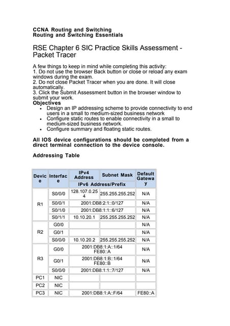 Ccna1 V70 Itn Practice Pt Skills Assessment Ptsa12 Answerspdf Computer Networking Computing