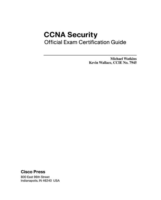 Ccna Security Official Exame Cetification Guide Pdf