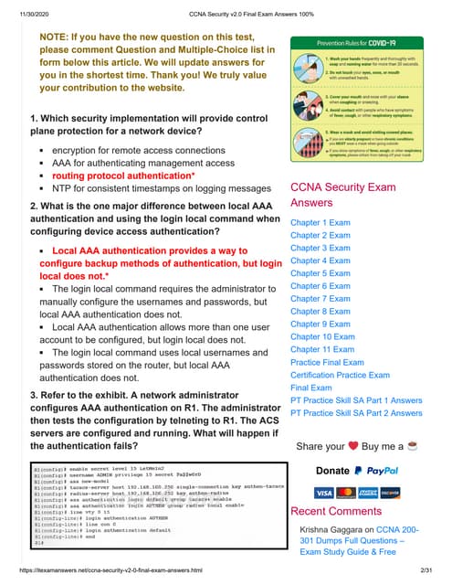 IT Essentials (Version 7.0) - ITE Chapter 5 Exam Answers | PDF