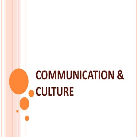 Culture and Communication | PPTX