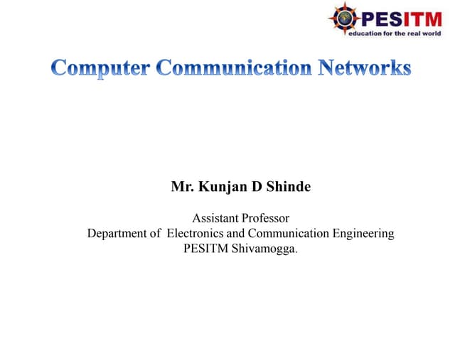 Computer Communication Networks Chapter 1 Ppt Vtu Odd Sem Ec Pptx Computer Networking