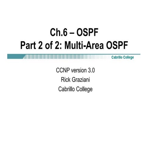 Ospf Multi Area Ppt
