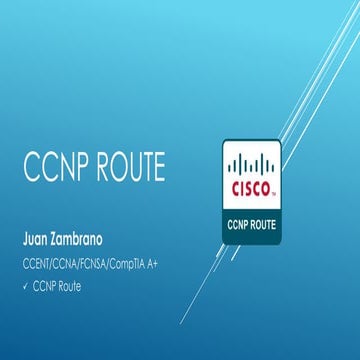 CCNP Route - Distribución, IPSLA, PBR | PPTX