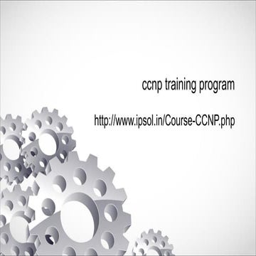 Ccnp training program | PDF