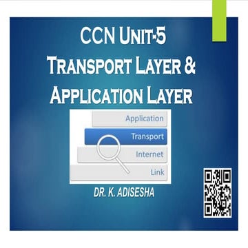Ccn Unit 5 Transport And Application Layer By Adi Pdf Computer