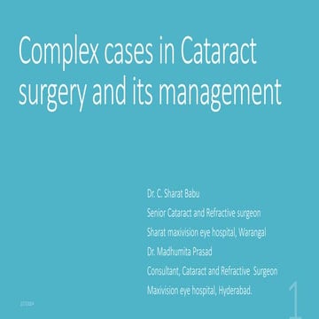 Complex cases in Cataract surgery and its management.pptx