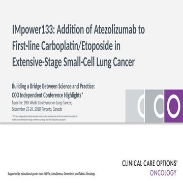 Results from IMpower-113 for extensive stage SCLC | PPTX