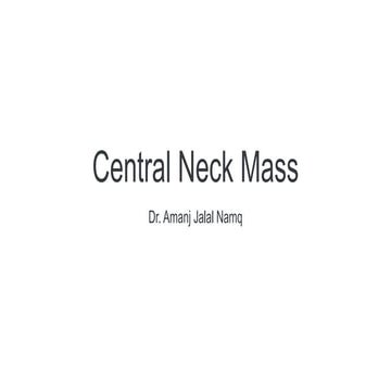Neck mass differential diagnosis | PPTX