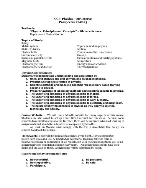 Most Essential Learning Competencies (MELC) in Senior High School (STEM) General Physics | PDF
