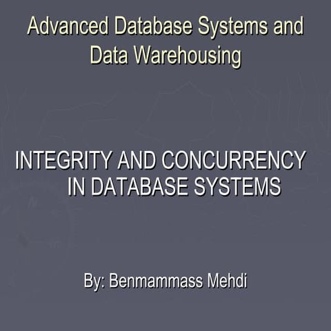integrity and cuncurrency in DBMS | PPT