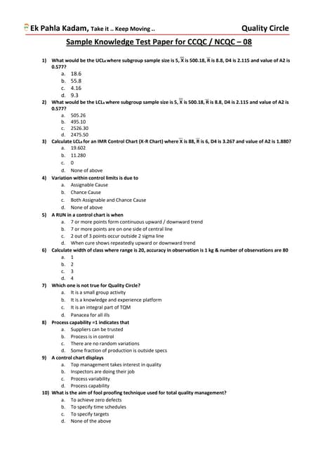 NCQC Knowledge Test 07 | PDF