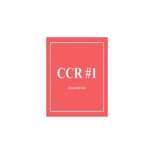 Creative Critical Reflection #1 Using or Challenging Conventions | PDF