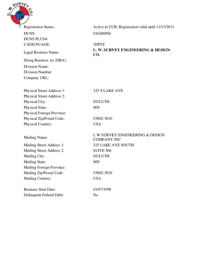Ccr Registration Status
