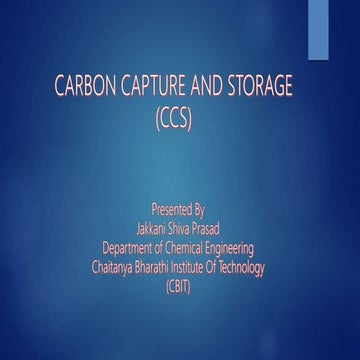 Carbon Capture and Storage | PPTX