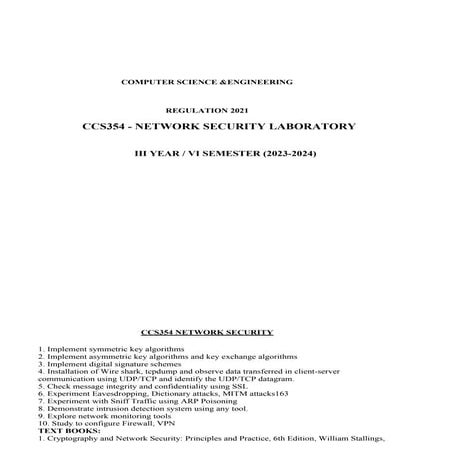 Ccs354 Network Security Manual 1 Docx