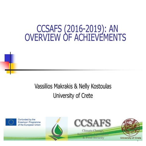 CCSAFS (2016-2019): An Overview of Achievements | PPT