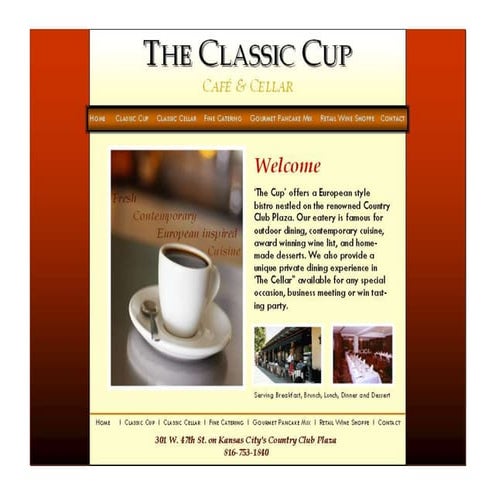 Classic Cup: Web Redesign Example | PPT