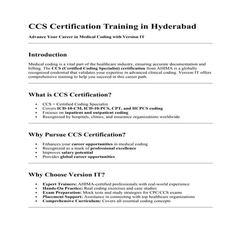CCS Certification Training in Hyderabad.docx