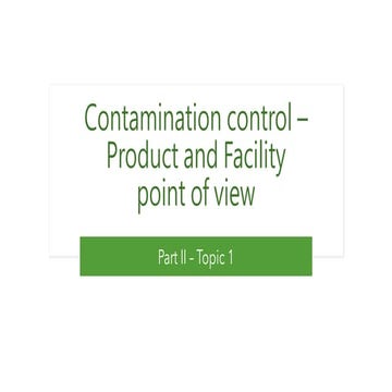 Ccs Contamination Control Strategy Presentation Pdf