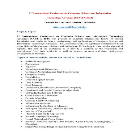 2nd International Conference on Computer Science and Information ...